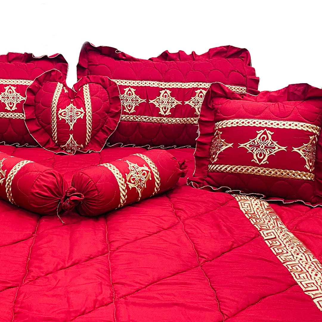 Bridal Bed Sheet Irsh Cotton - Maroon